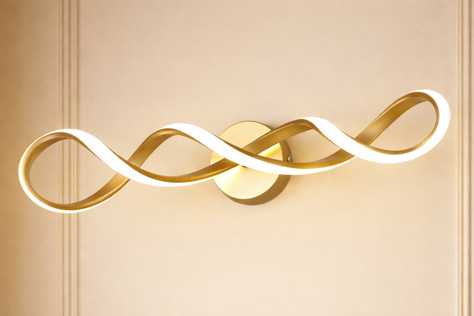 Modern Gold LED Infinity Wall Light – Floor And Decor
